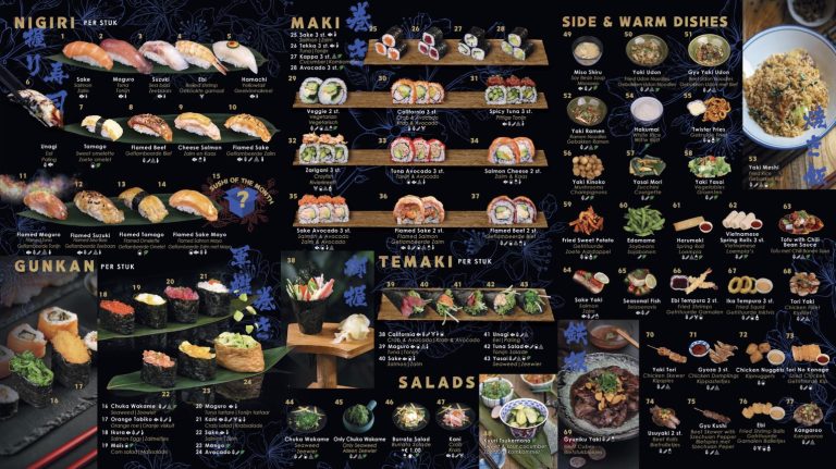 Menukaart | Blue Sakura