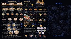 Menukaart | Blue Sakura